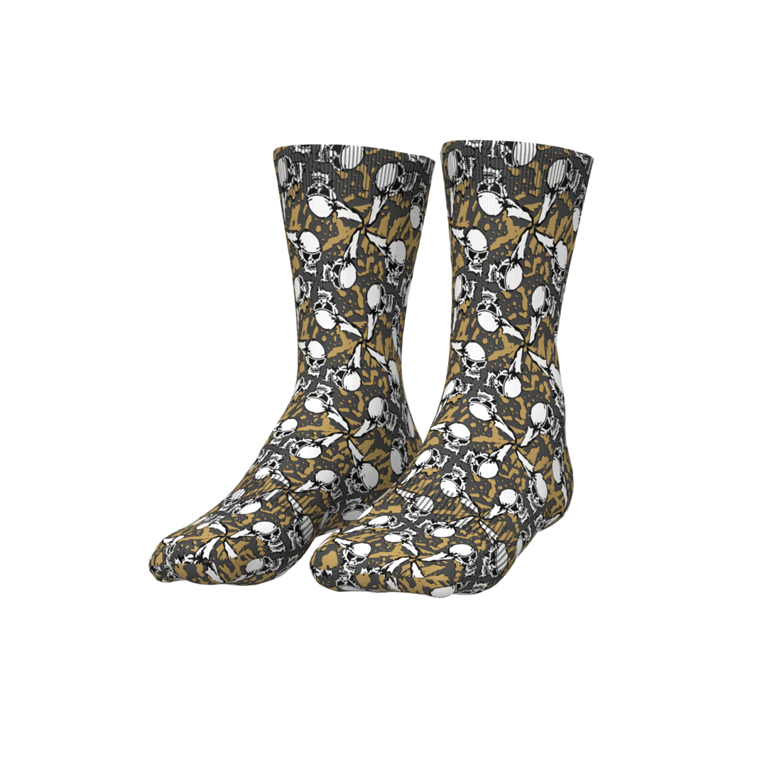 Flying Skulls Sport Socks - Gold | Active Wear | Shop | Sandana